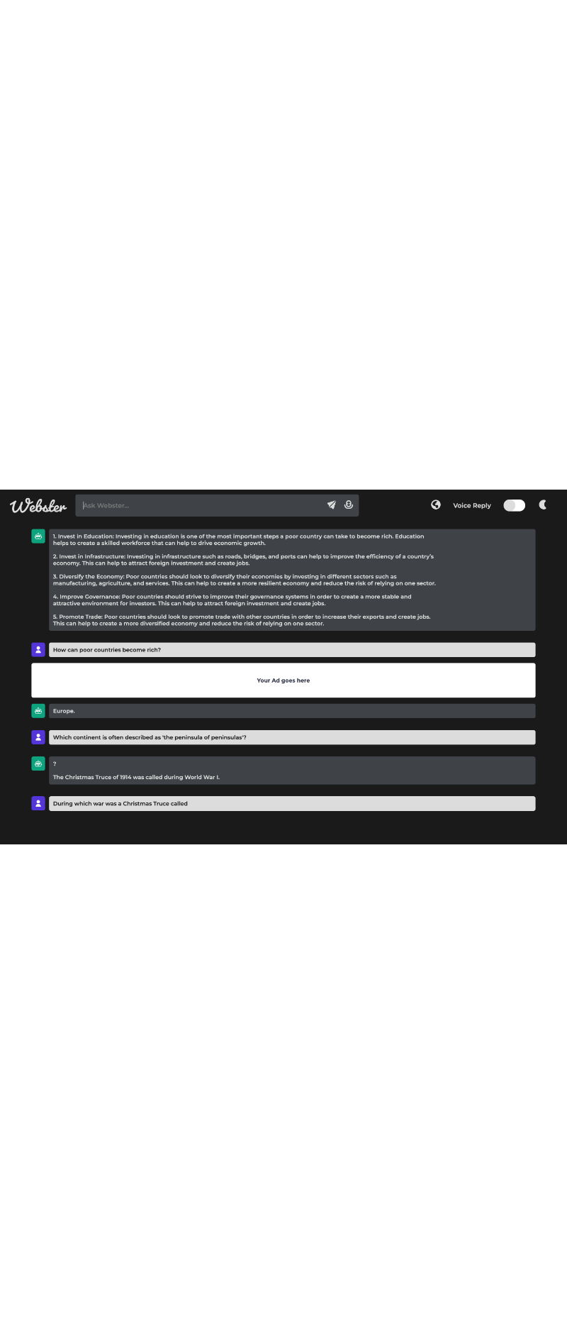Ai Webster - ChatGPT 4 & 3.5 Clone Ai Image Ai Content Generators Ai Chatbots Code Q&A Grammar ...